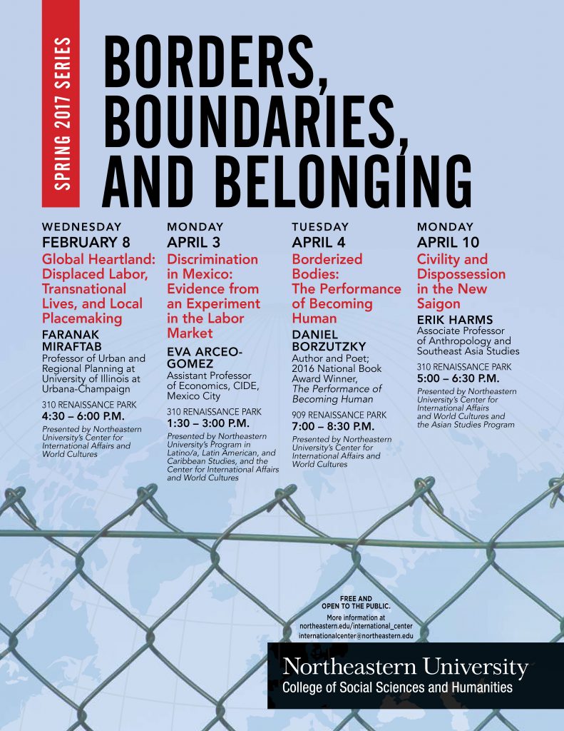 Spring 2017 “Borders, Boundaries, and Belonging” Speaker Series - Human ...