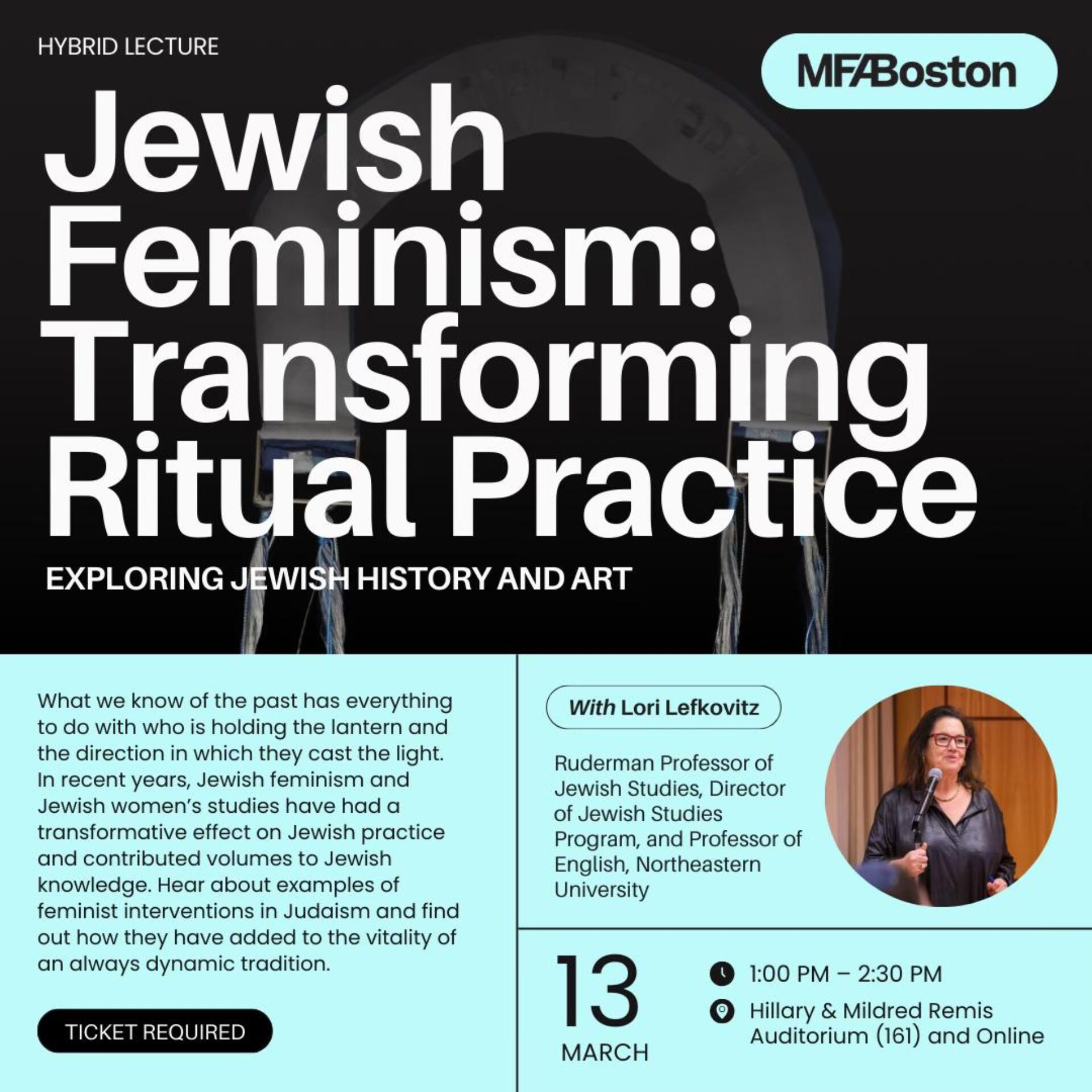 Lori Lefkovitz speaks at MFA as part of series on Exploring Jewish History and Art - Jewish ...