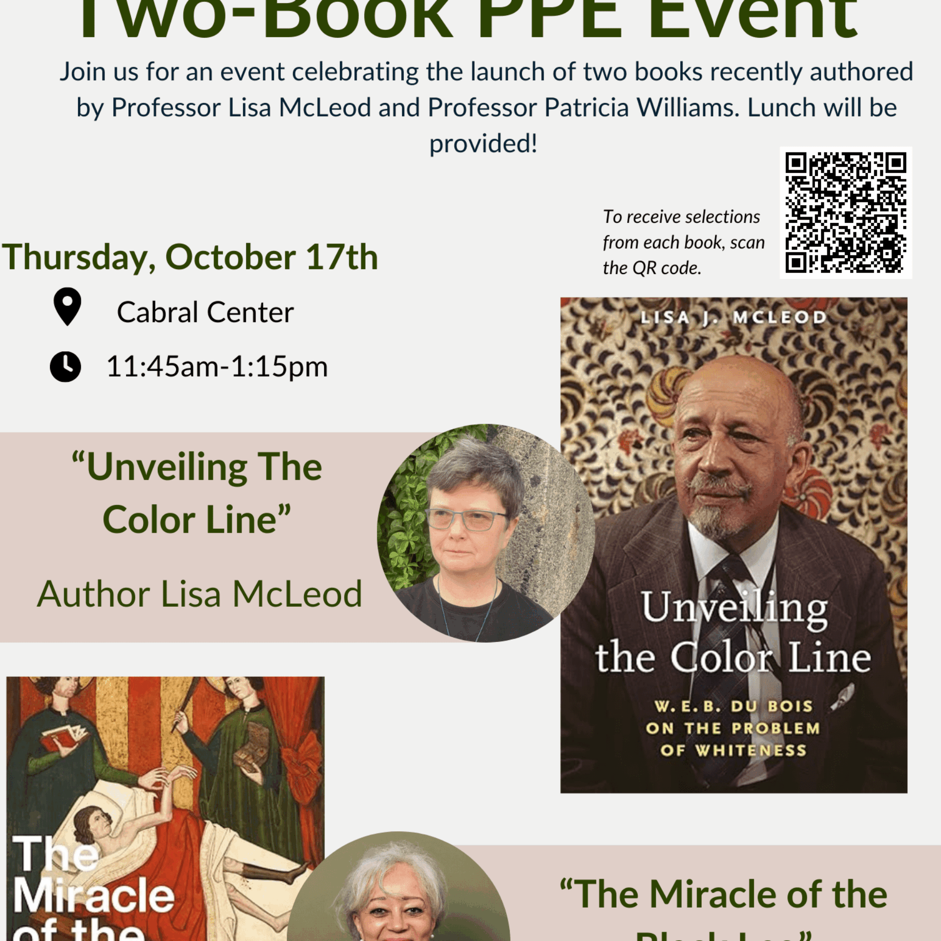[OCTOBER 17, 2024] Two-Book PPE Event: "Unveiling The Color Line" and ...